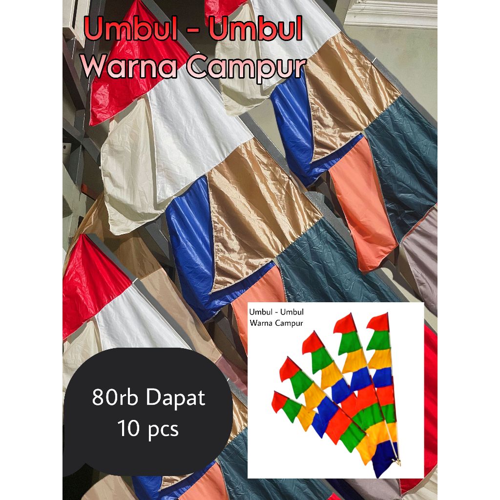 Jual Bendera Umbul - umbul 80 ribu dapat 10 pcs | Shopee Indonesia