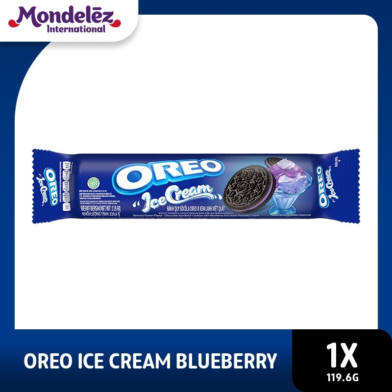 Jual Oreo Biskuit Ice Cream Blueberry 119.6gr | Shopee Indonesia
