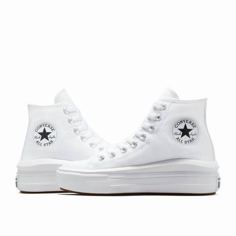 Jual sepatu sneakers converse move white hi & low original resmi pt MAP ...