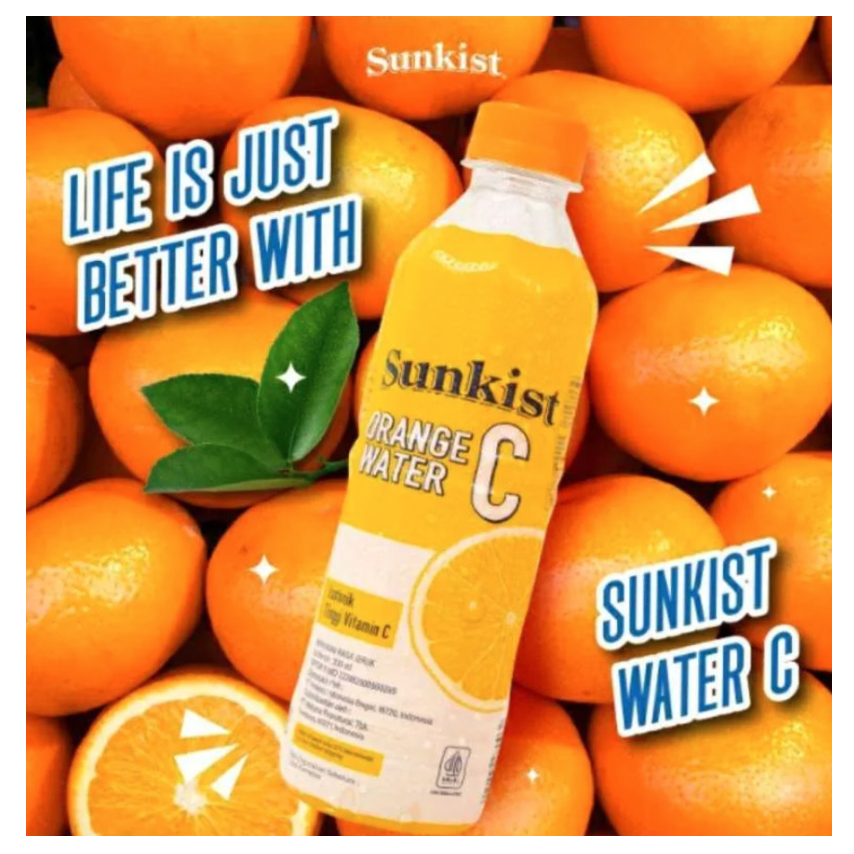 Jual Sunkist Orange / Lemon Water C Ready To Drink 330 ml | Shopee ...