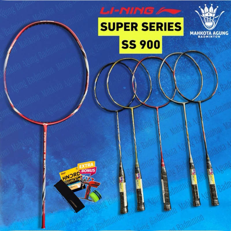 Jual RAKET BADMINTON LINING SUPER SERIES SS 900 ORIGINAL LENGKAP BONUS ...