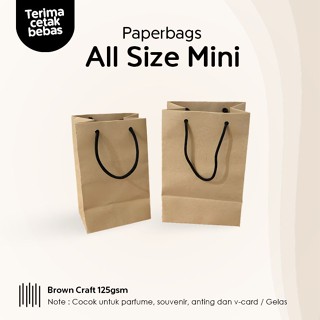Jual (All Mini) Paper Bag Mini Coklat All Size, Paper Bag Kado Packing ...