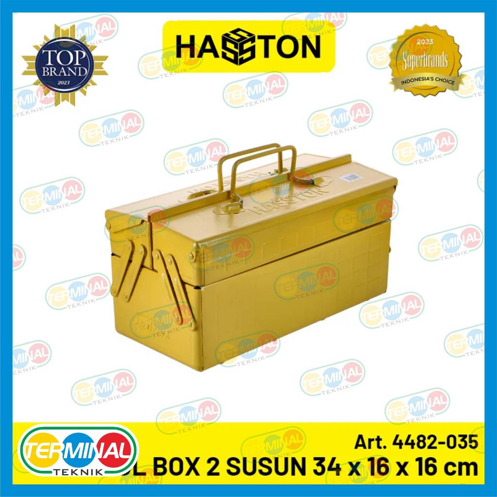 Jual Hasston Tool Box Kuning 34x16x16 (4482-035) | Shopee Indonesia