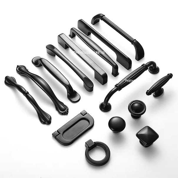 Jual Handle lemari Handle Hitam Tarikan Laci Minimalis Modern Bulat ...
