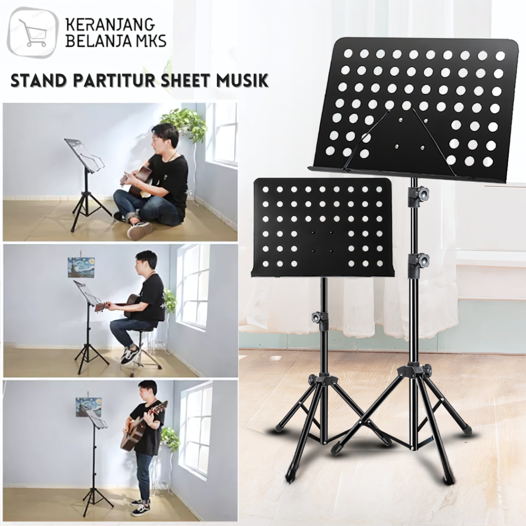 Jual Stand Partitur / Stand Teks Lagu Pidaot Partitur Portable Folding ...