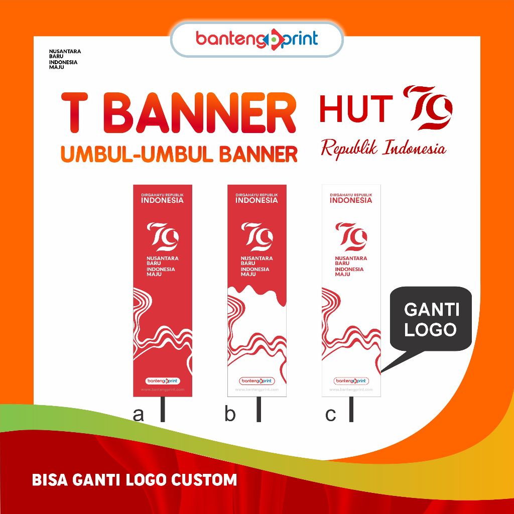 Jual T Banner | umbul umbul banner | umbul umbul banner hut ri 79 ...