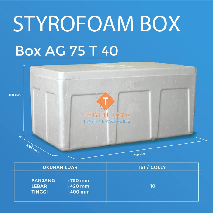 Jual Styrofoam Box 75 T40 Tinggi Sterofoam Kotak Gabus Ikan Buah ...