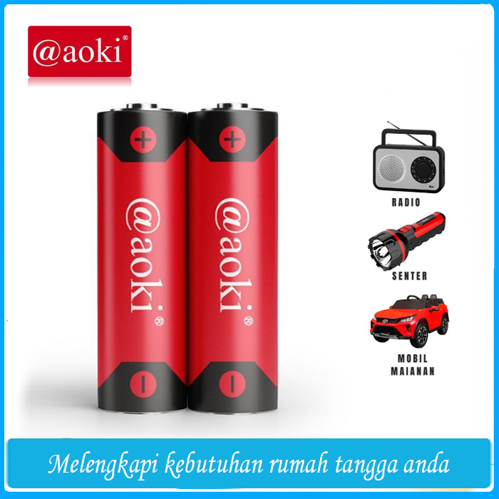 Jual AOKI Baterai lithium 18650 2000mAh Asli Full original aoki parts ...
