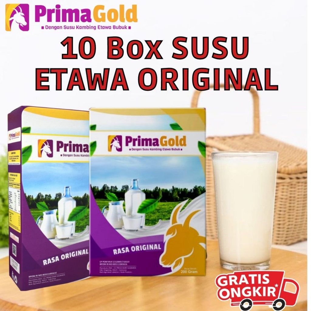 Jual PROMO 10 BOX Susu Kambing Etawa PrimaGold ORIGINAL HALAL - BPOM ...
