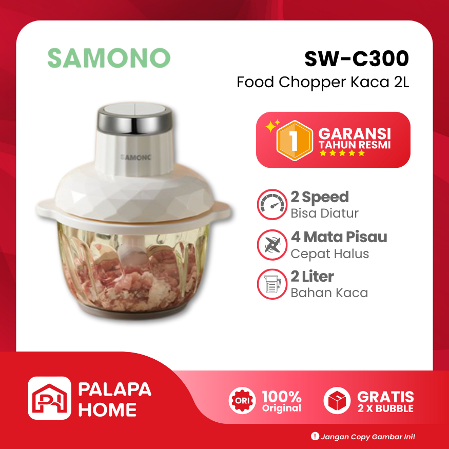 Jual Samono Food Chopper Kaca SW-C300 2 Liter | Blender Penggiling ...