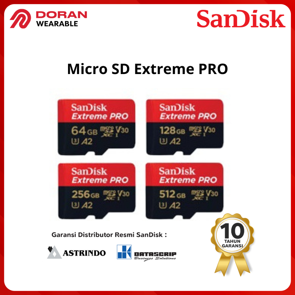 Jual SANDISK Memory Card | Micro SD 64GB - 128GB - 256GB - 512GB ...