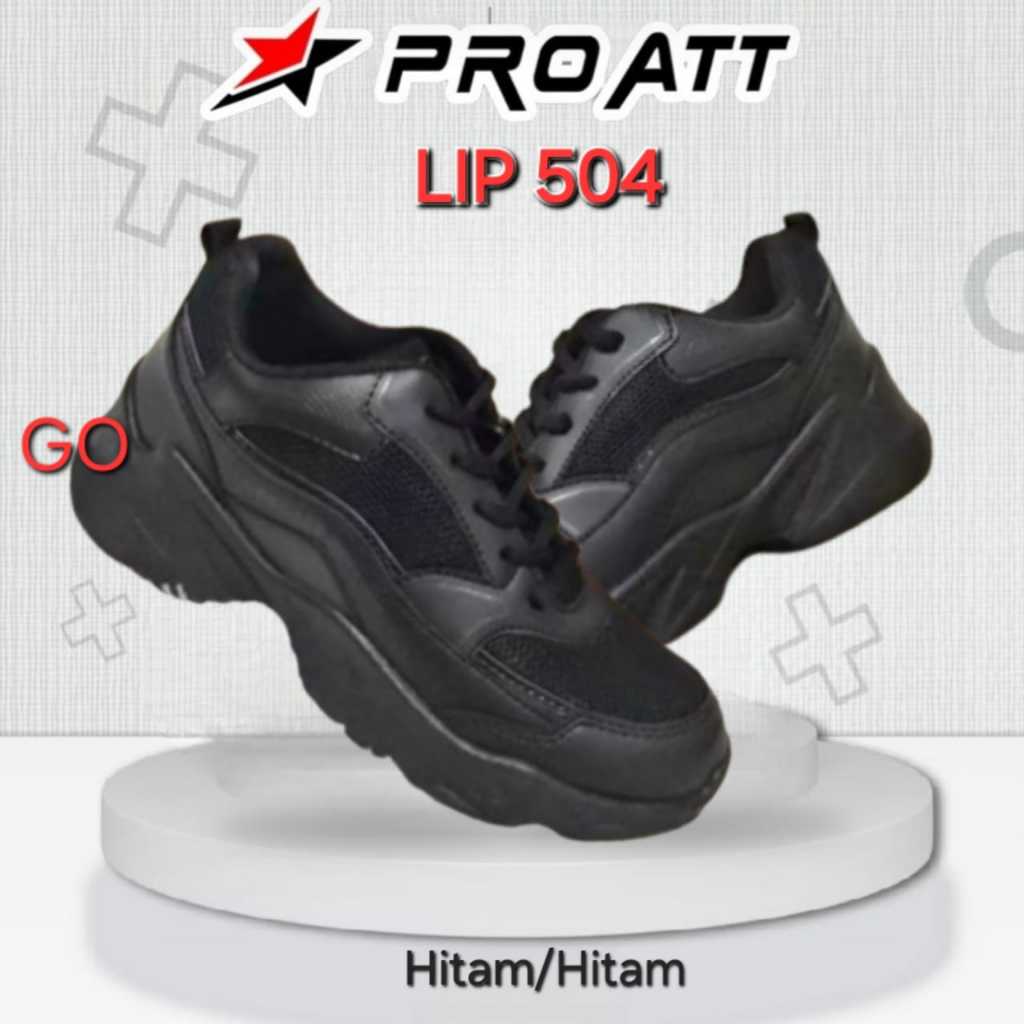 Jual Gopro Sepatu Sekolah TALI FULL HITAM SD SMP SMA Anti Selip Sepatu ...