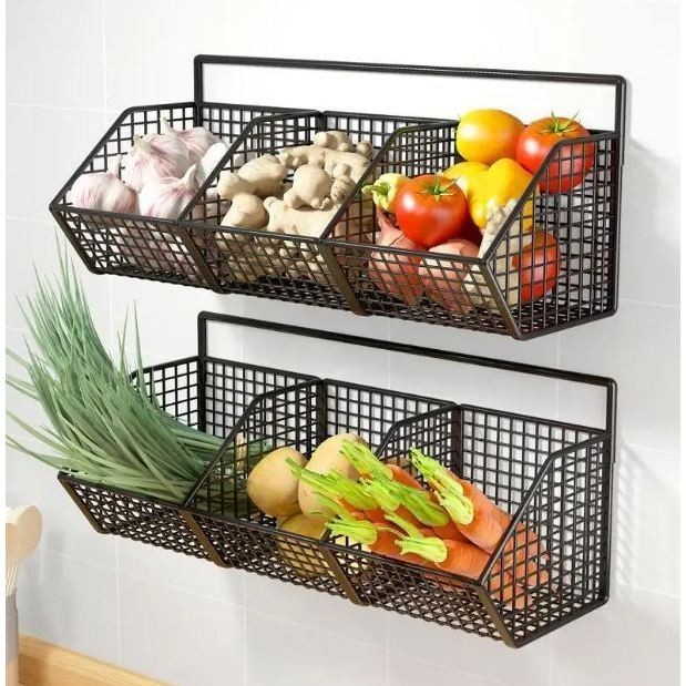 Jual RAK GANTUNG 3 SEKAT STAINLESS RAK DAPUR TEMPEL DINDING KERANJANG ...