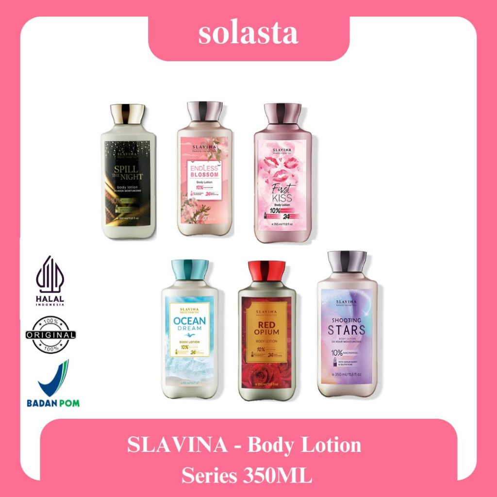 Jual Solasta - SLAVINA BODY LOTION SERIES 350ML | Shopee Indonesia