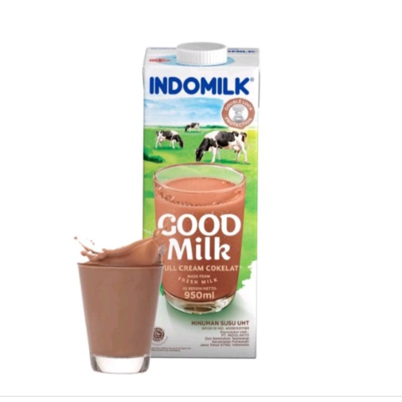 Jual INDOMILK SUSU UHT FULL CREAM/ COKELAT 950ML | Shopee Indonesia