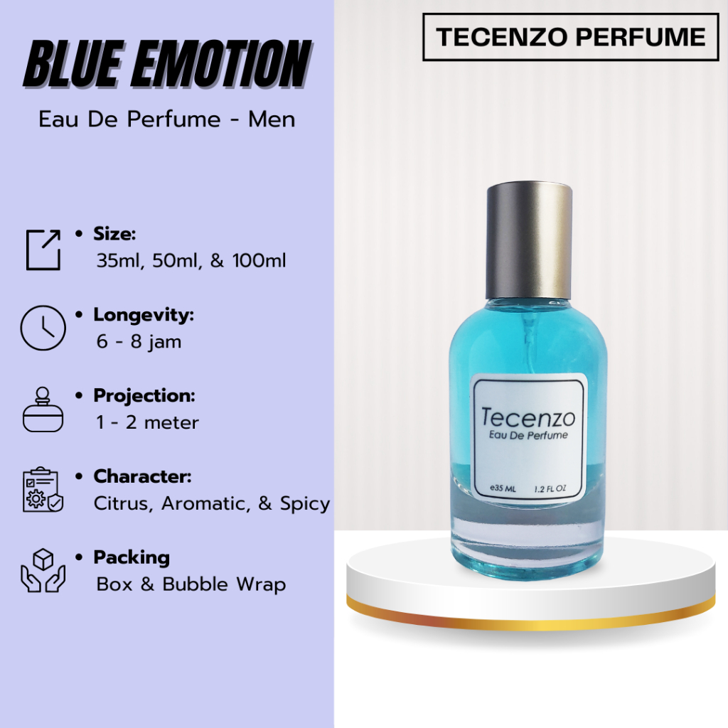 Jual Tecenzo Blue Emotion | Parfum Pria Wangi Tahan Lama Eau de Perfume ...