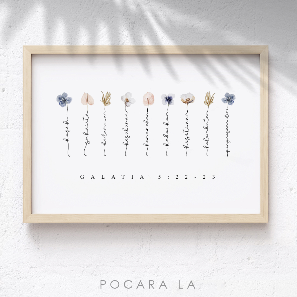 Jual Hiasan Dinding Bingkai Poster Alkitab Galatia Buah Roh Kudus ...