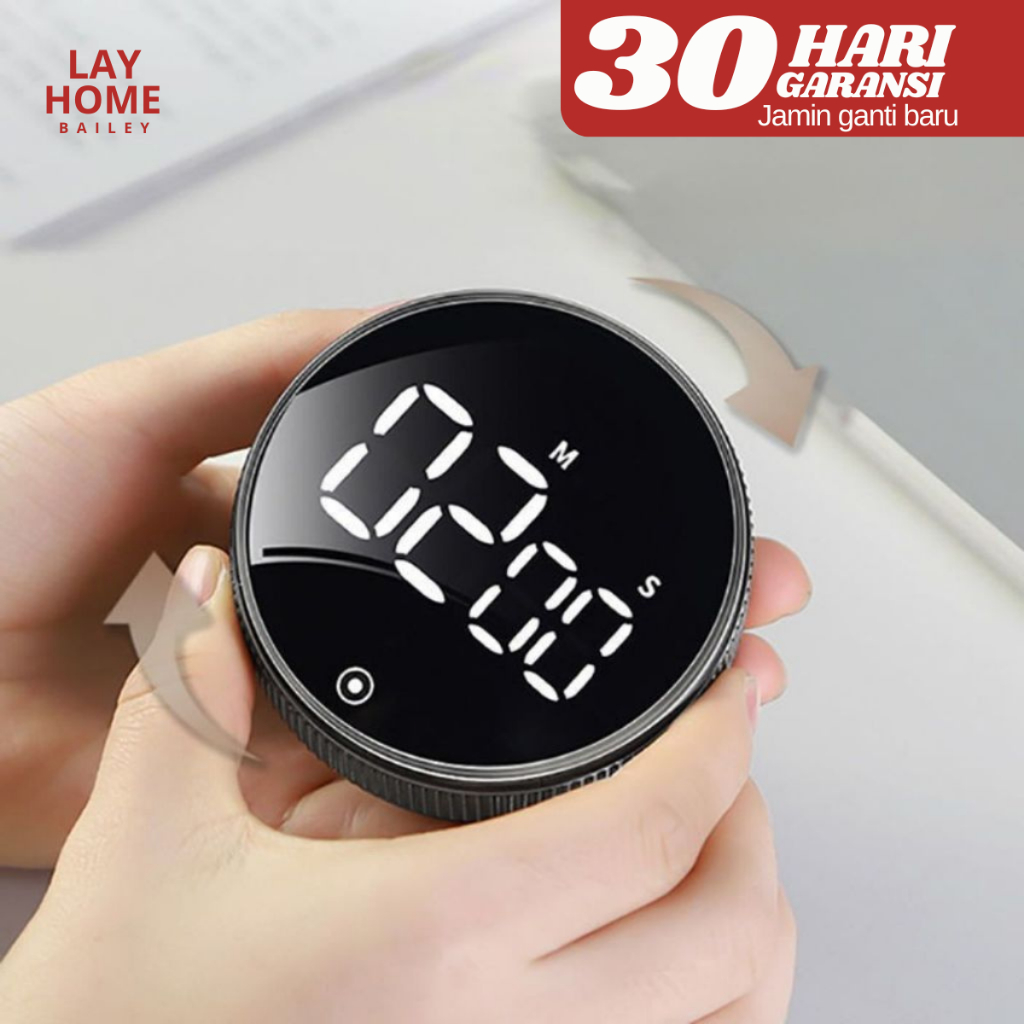 Jual Timer Masak Alarm Dapur Digital Magnet Rotation Putar Kitchen Suara Bunyi Nyaring Countdown ...