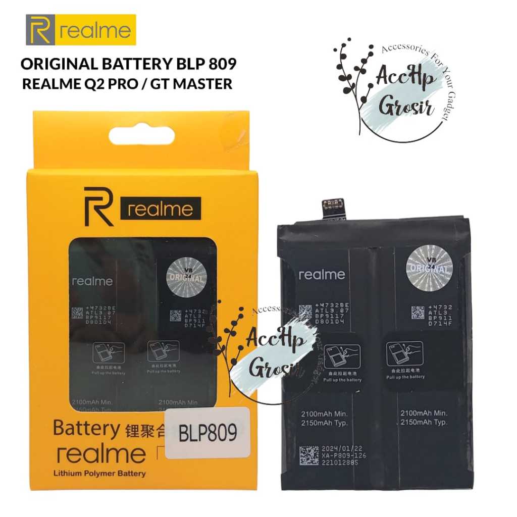 Jual Batre Baterai Realme Q2 Pro / GT Master BLP809 Batu Batrai BLP 809 ...