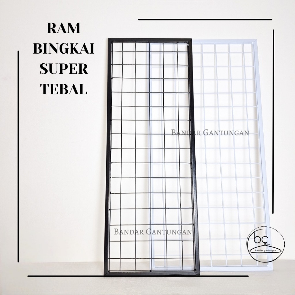 Jual Ram Jaring Kawat Hitam Putih Ram Bingkai Hitam Putih Ram Grid Wall ...