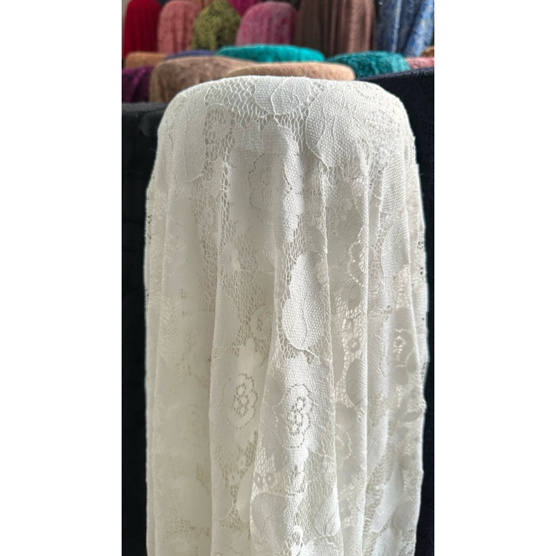 Jual Kain Brokat Katun Import Garment Brokat Strecth Harga Per 0.5 ...