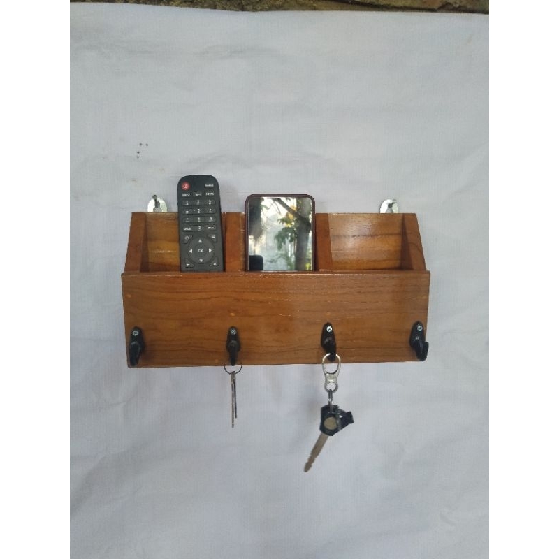 Jual TEMPAT HP DINDING KAYU/HOLDER HP DINDING/TEMPAT PENYIMPANAN HP ...