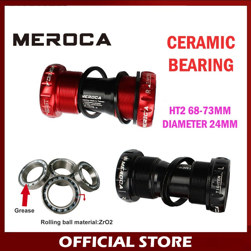 Jual Meroca BB Ceramic BSA 68 - 73mm Bottom Bracket HT2 Hollowtech Loncer | Shopee Indonesia