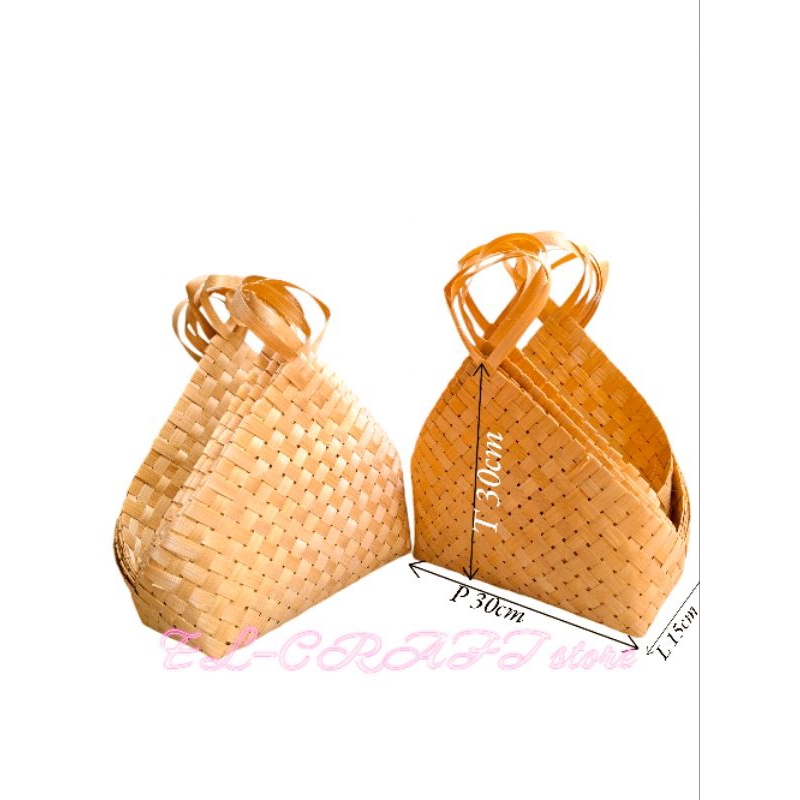 Jual TAS ANYAMAN BAMBU/TAS HAMPERS/KRANJANG PARCEL/PACKAGING MODEL KETUPAT | Shopee Indonesia