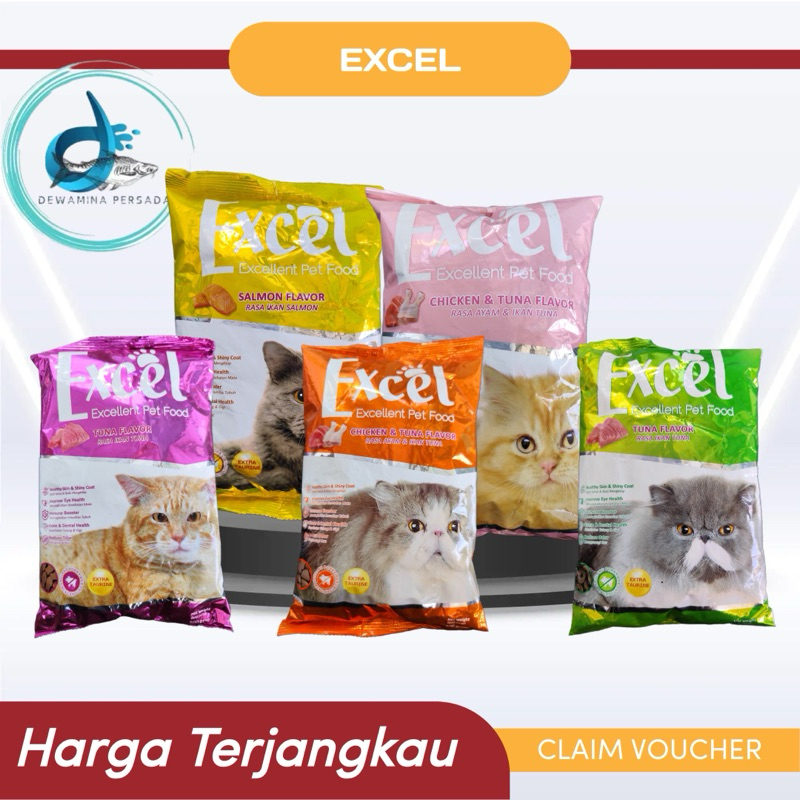 Jual EXCEL MAKANAN KUCING MURAH 500gr Banyak Varian Rasa | Shopee Indonesia