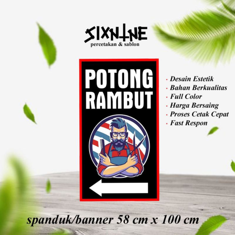 Jual Spanduk, Banner Barber Shop Potong Rambut | Shopee Indonesia