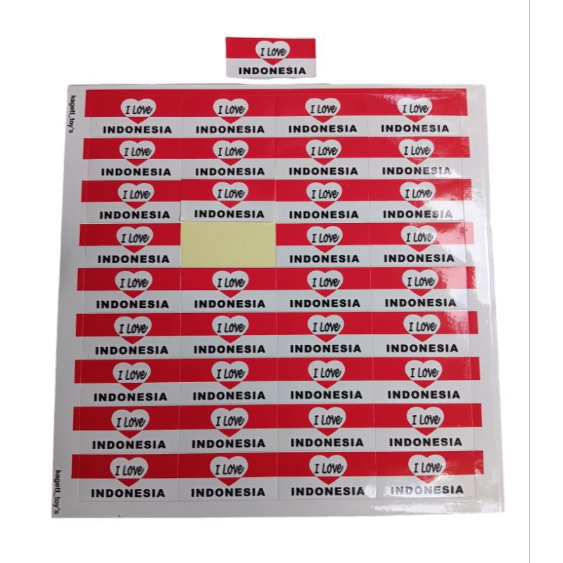 Jual stiker pipi merah putih/stiker 17 Agustus/ stiker bendera ...