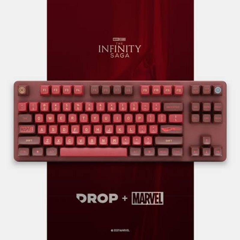 Jual DROP x MARVEL IRONMAN ABS Double Shot MT3 Profile Keycaps ...