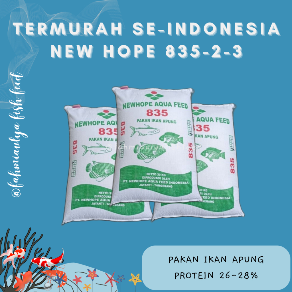 Jual PAKAN IKAN NEWHOPE 835 -2 & -3 | PAKAN IKAN NEW HOPE 835 | Shopee Indonesia