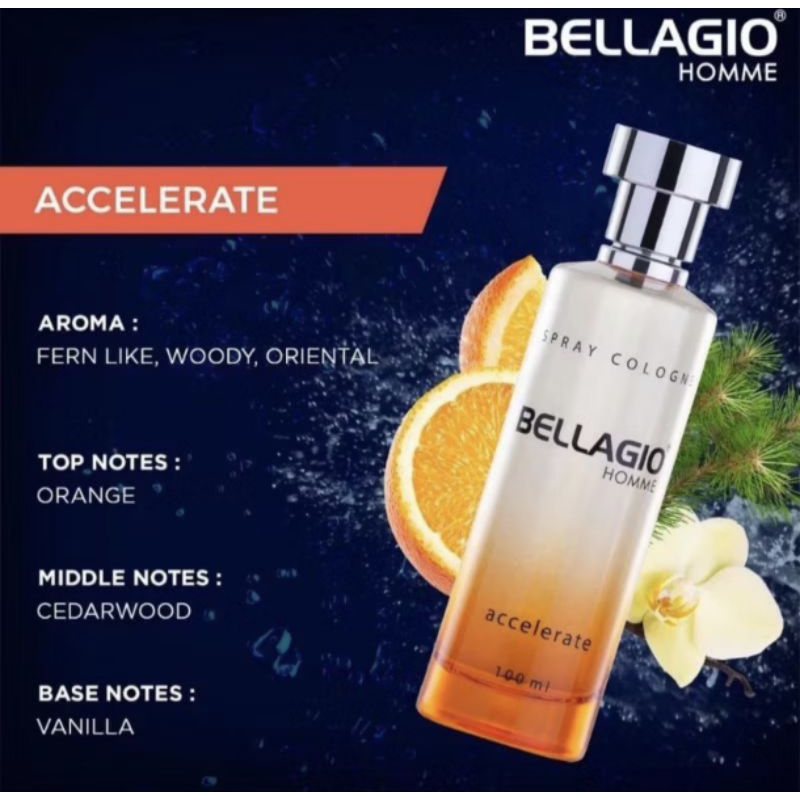 Jual BELLAGIO Accelerate Eau De Toilet Bellagio Parfum 100ml | Shopee ...