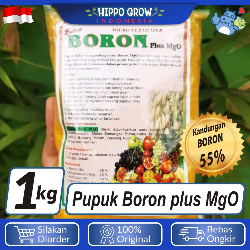 Jual 1 kg - Pupuk Boron plus MgO kemasan 1kg - Tanaman Tumbuh Optimal ...
