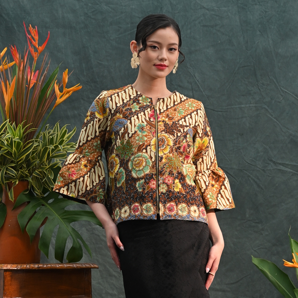 Jual NONA RARA - Vinci Dobi Solo T2908, Baju kerja blouse batik wanita ...
