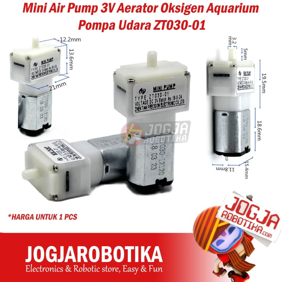 Jual Mini Air Pump 3V Aerator Oksigen Aquarium Pompa Udara ...