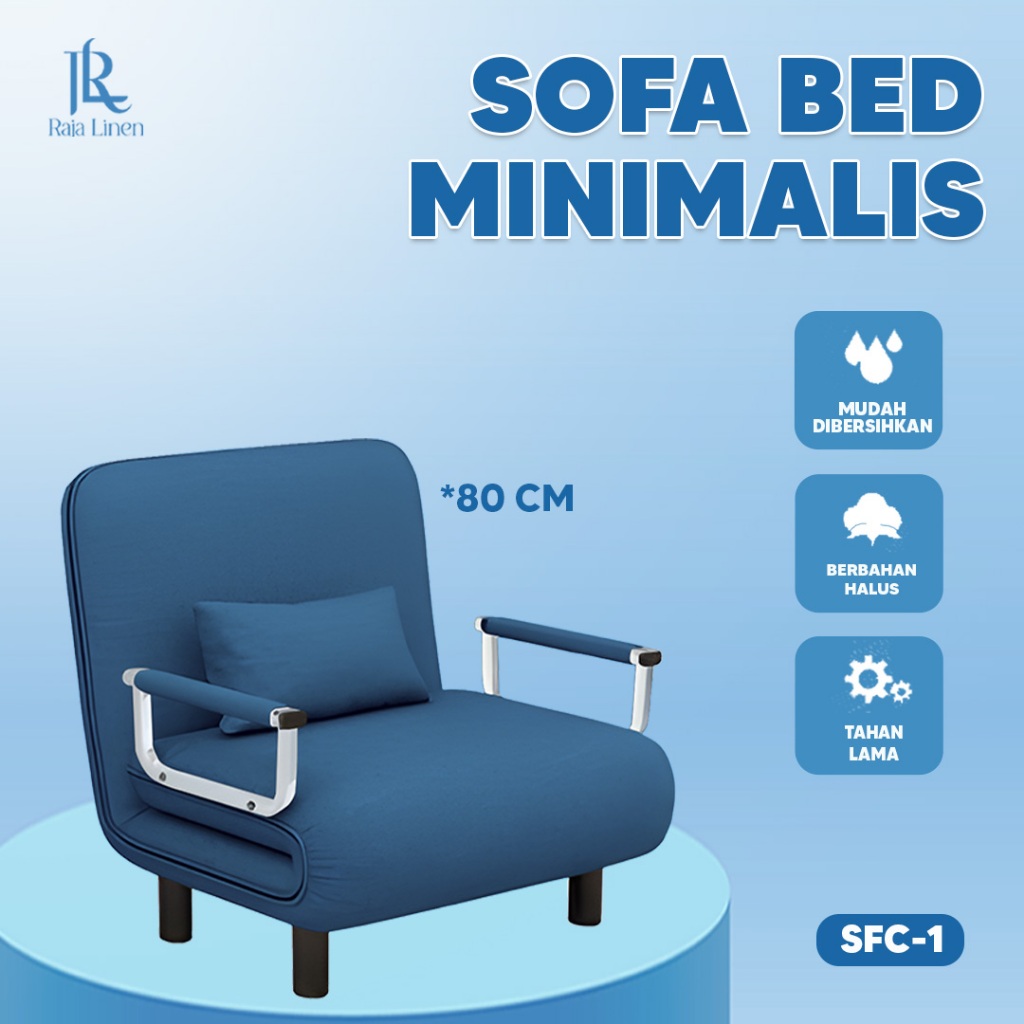 Jual Sofa Lipat Multifungsi Sofa Bed Minimalis SFC-1 80Cm Sofabed Tidur Kursi Sofa~RAJALINEN ...