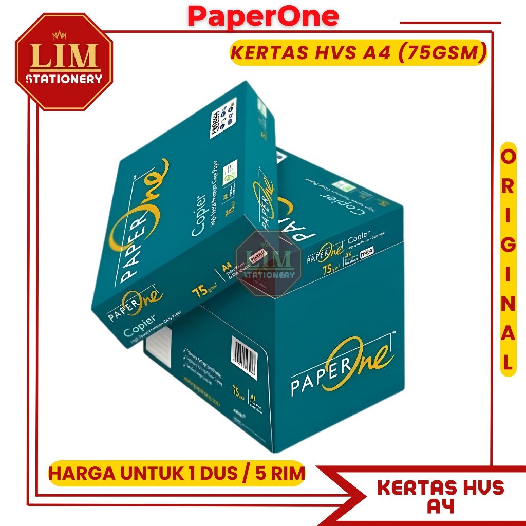 Jual (Instant)Kertas HVS Putih A4 75Gr (5 Rim) PaperOne | Shopee Indonesia