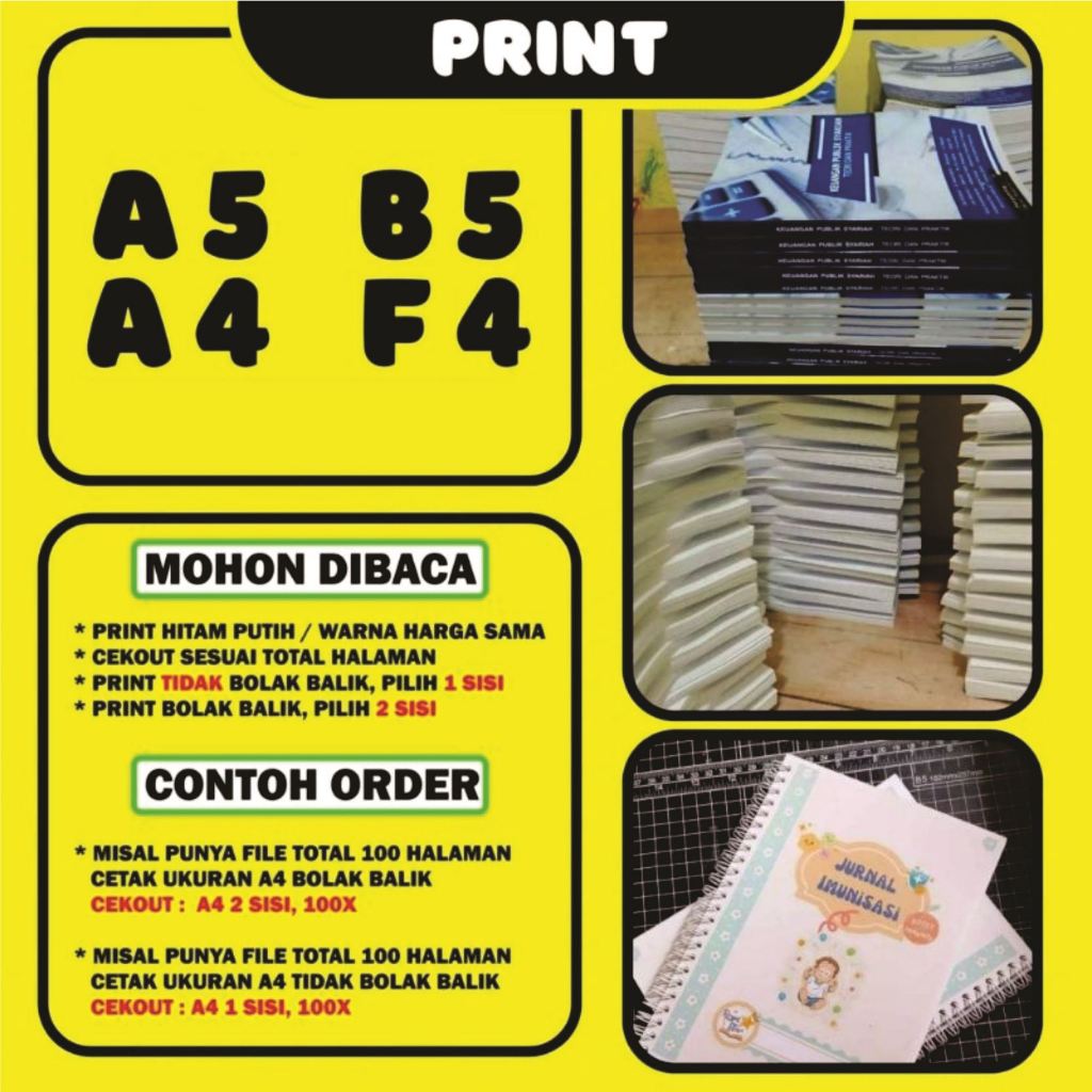 Jual PRINT HVS A5 B5 A4 F4 80 GSM / print A5 / print B5 / print A4 / print F4 / print hvs ...