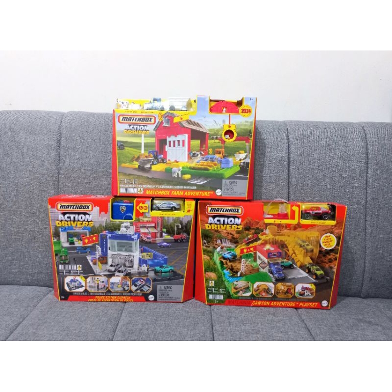Jual Matchbox Action Drivers Farm Adventure, Police Station Dispatch ...