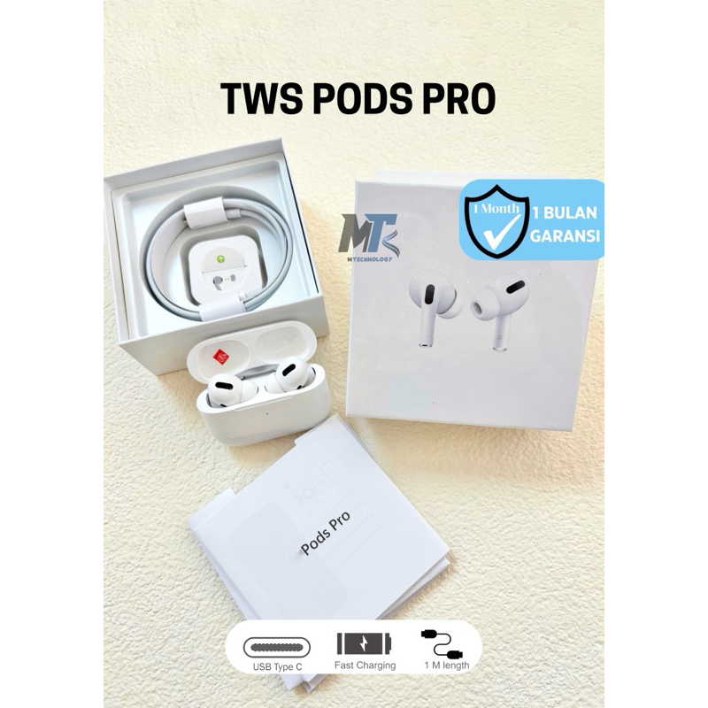 Jual HEADSET TWS PODS PRO BLUETOOTH WIRELESS CHARGING CASE (GARANSI 1 ...
