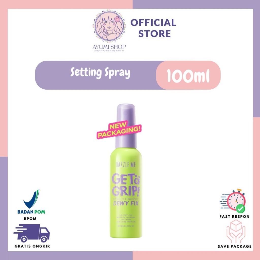 Jual AYUMI DAZZLE ME GET A GRIP! MAKE UP SETTING SPRAY (HIJAU) | Shopee ...