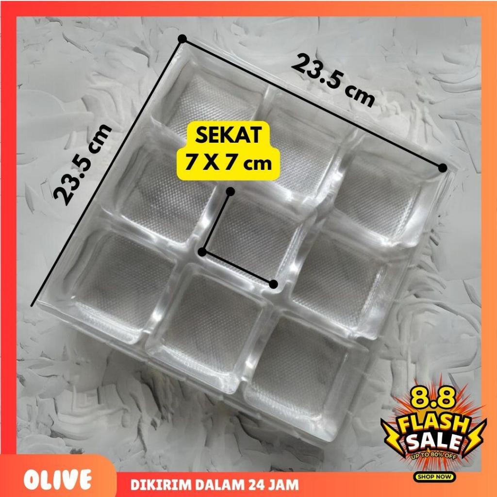 Jual Tray Mika Pudding alas mika Puding Sekat 9 Isi 5 Lembar | Shopee ...