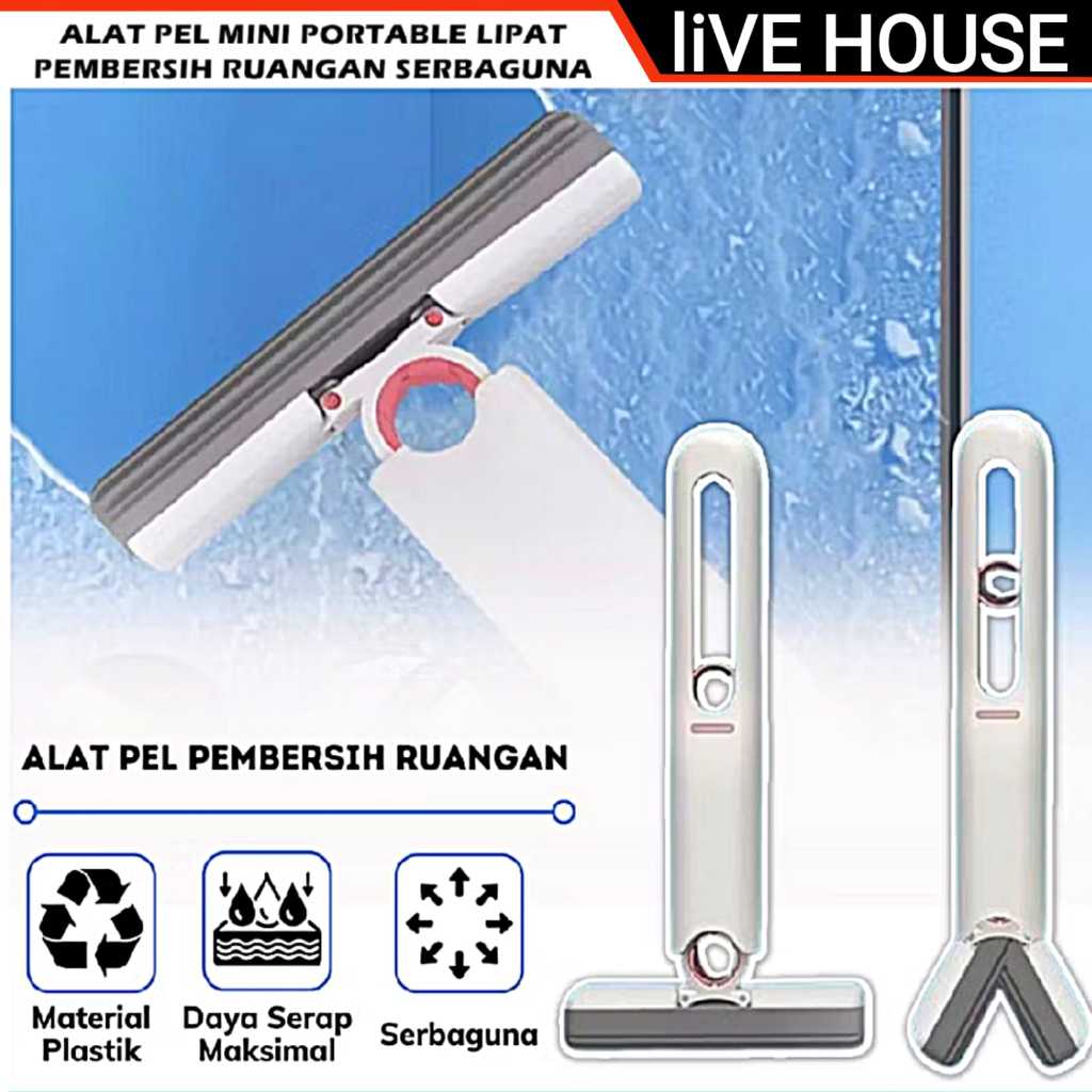 Jual ALAT PEL MINI PORTABLE LIPAT | Mop Spons Busa untuk Kaca, Meja ...