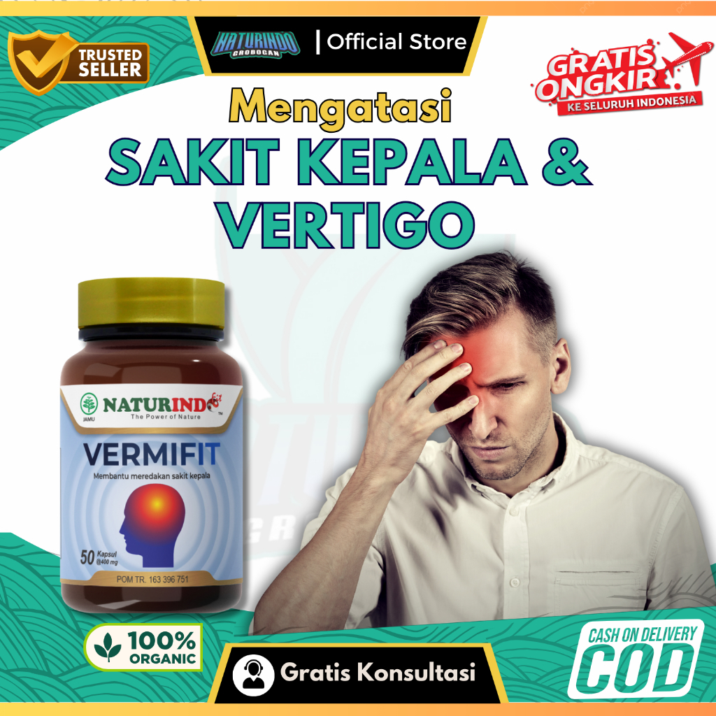 Jual Obat Sakit Kepala Vertigo Menahun Pusing Migrain Berputar Migren ...