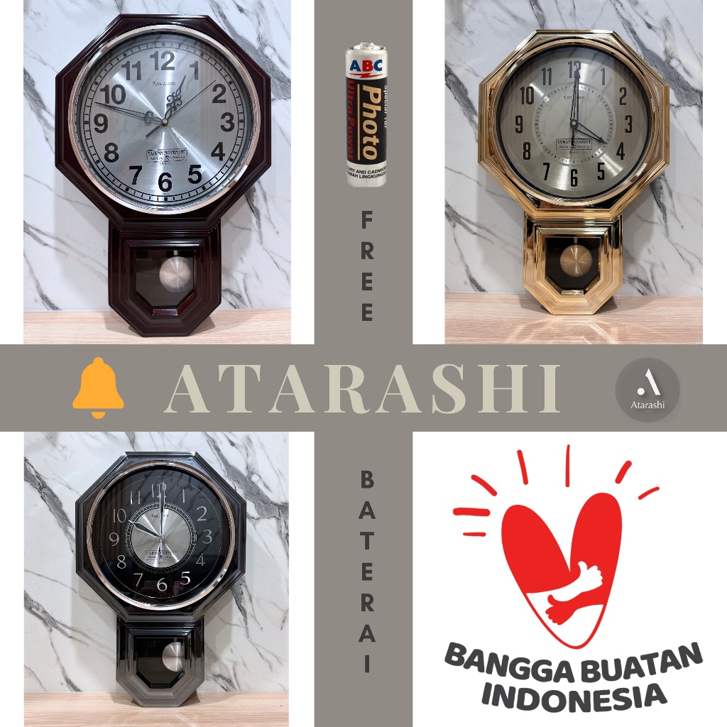Jual Jam Dinding Bandul Classic Bunyi Tiap Jam - Estiloren CR T4990T ...