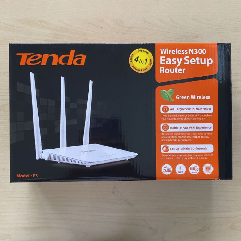 Jual Router Tenda N300 F3 Antena 3 (4 in 1) | Shopee Indonesia