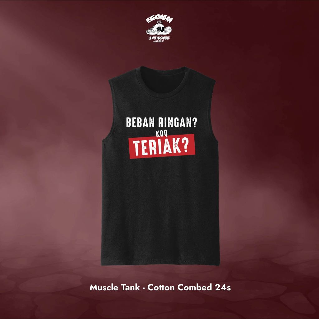Jual Beban ringan koq teriak? gym muscle tank singlet - EGOISM | Shopee ...