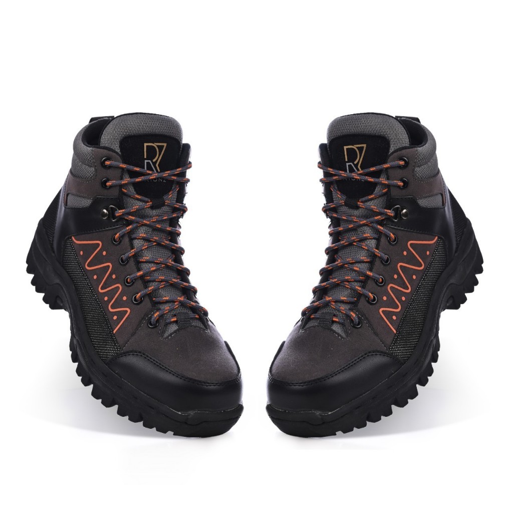 Jual Rionz Rodri Grey Black Sepatu Boots Pria Safety Hiking Tracking ...
